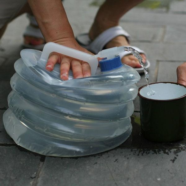 Portable Outdoor Camping Bucket Collapsible Water Carrier Container 15 ...
