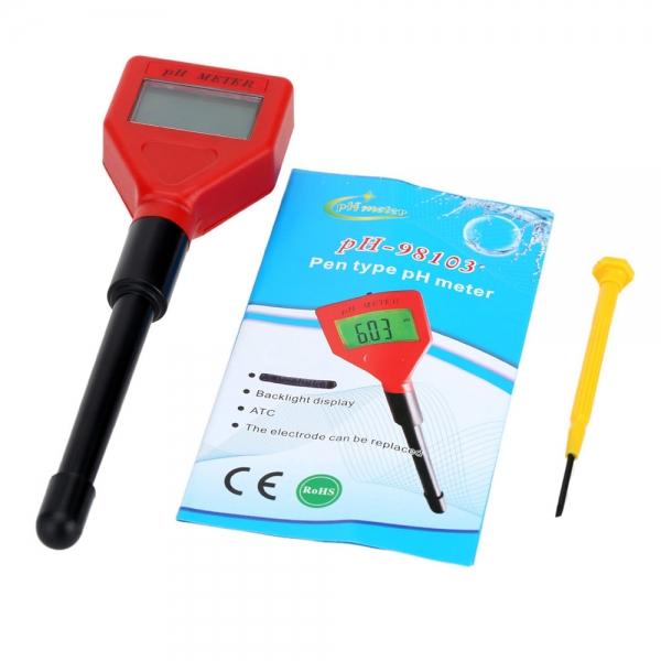 Professional Portable Pen Type pH Meter with pH Electrode Acidimeter I ...