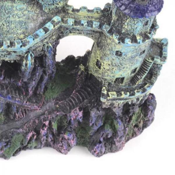 Resin Artificial Medieval Towers Castle Aquarium Decoration Fish Tank ...