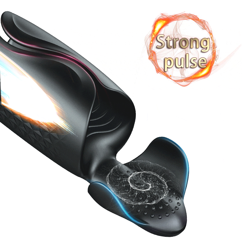 10 Frequency Vibration Penis Trainer Male Masturbator Cup with Glans ...