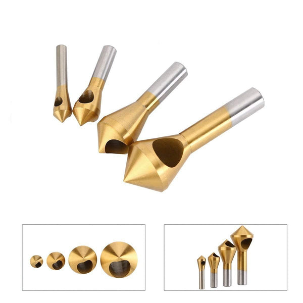 Titanium Coated Countersink Chamfer Tool Deburring Drill Taper Hole C ...