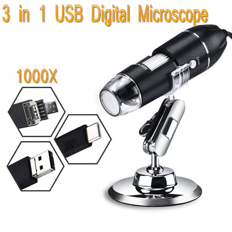 USB Digital Microscope Mini BGA Camera SMD 8 LED 1000x Mobile Electro ...