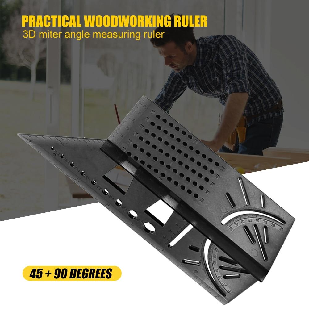 Woodworking Scribe Mark Line Gauge T-Type Ruler 45+90 Degree Metric M ...
