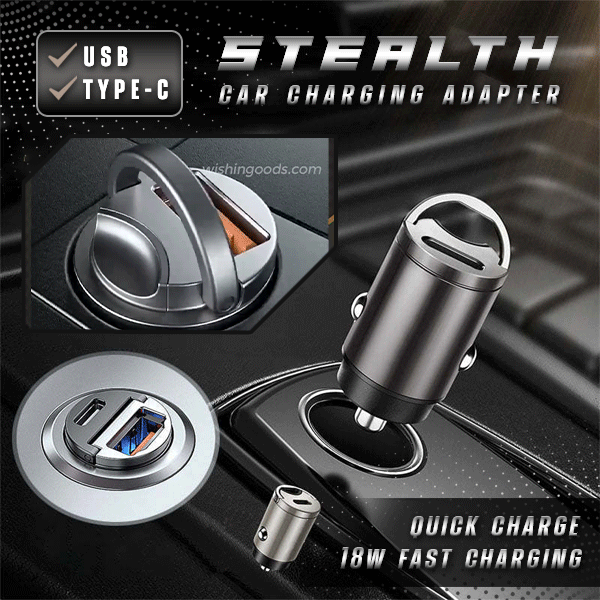 Stealth Car Charging Adapter Mini Stealth 30w Fast Charge USB+type-c D ...