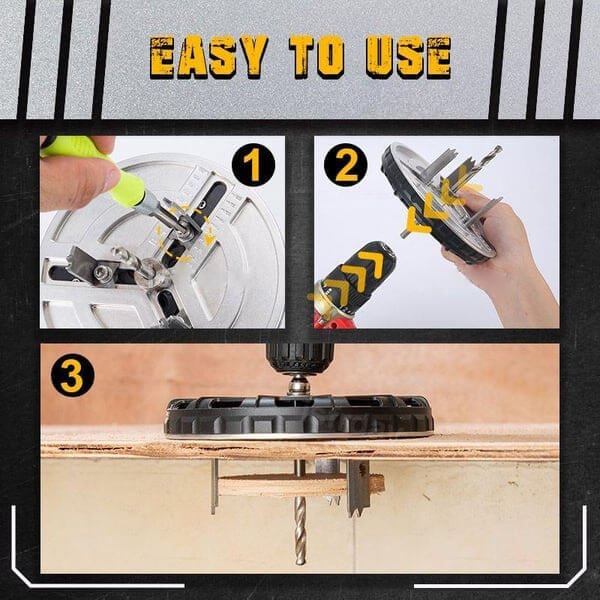 45mm-130mm Adjustable Hole Saw WoodworKing Hole Cutter Cutting Tools F ...